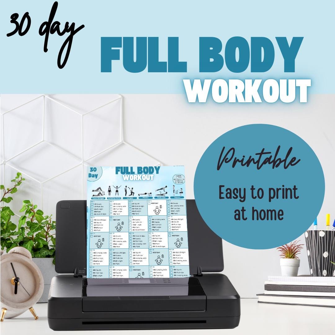 30 Day No Equipment Full Body Workout | Guide for Toning, Lifting ...