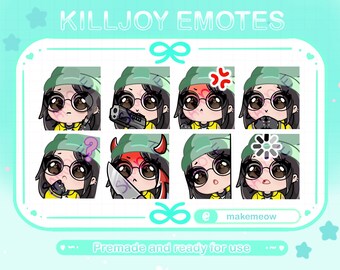 Killjoy Valorant Laugh Twitch Emote Valorant Killjoy LUL Emote Cute ...