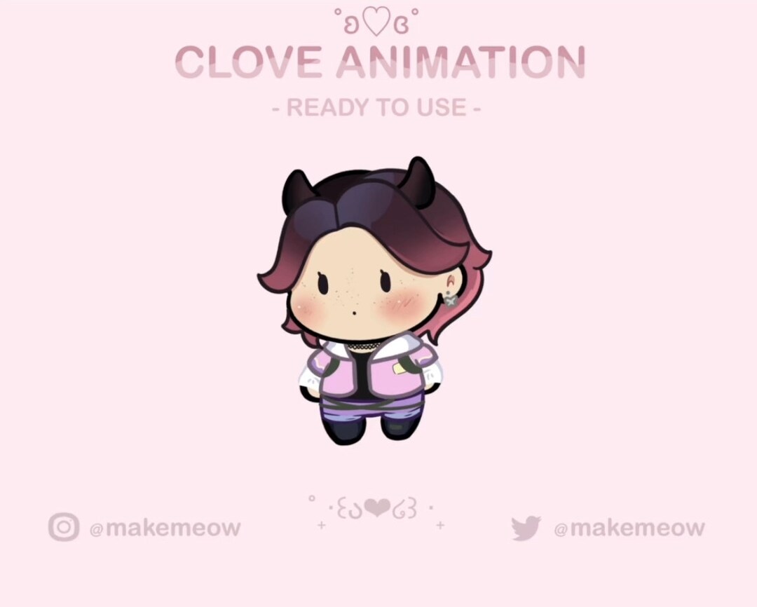 Kawaii Clove Animation Emote Pack / Twitch & Discord / Cute, Pretty ...