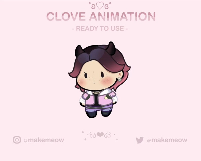 Kawaii Clove Animation Emote Pack / Twitch & Discord / Cute, Pretty ...