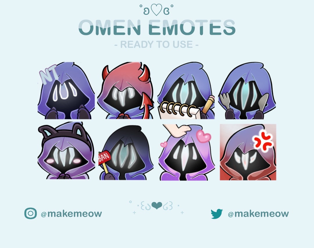 Lindo Valorant Omen Twitch, Discord, Youtube, Emote Emojis - Etsy España