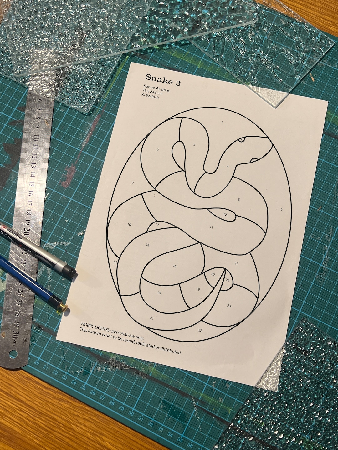 Snake Pattern Stained Glass - Etsy