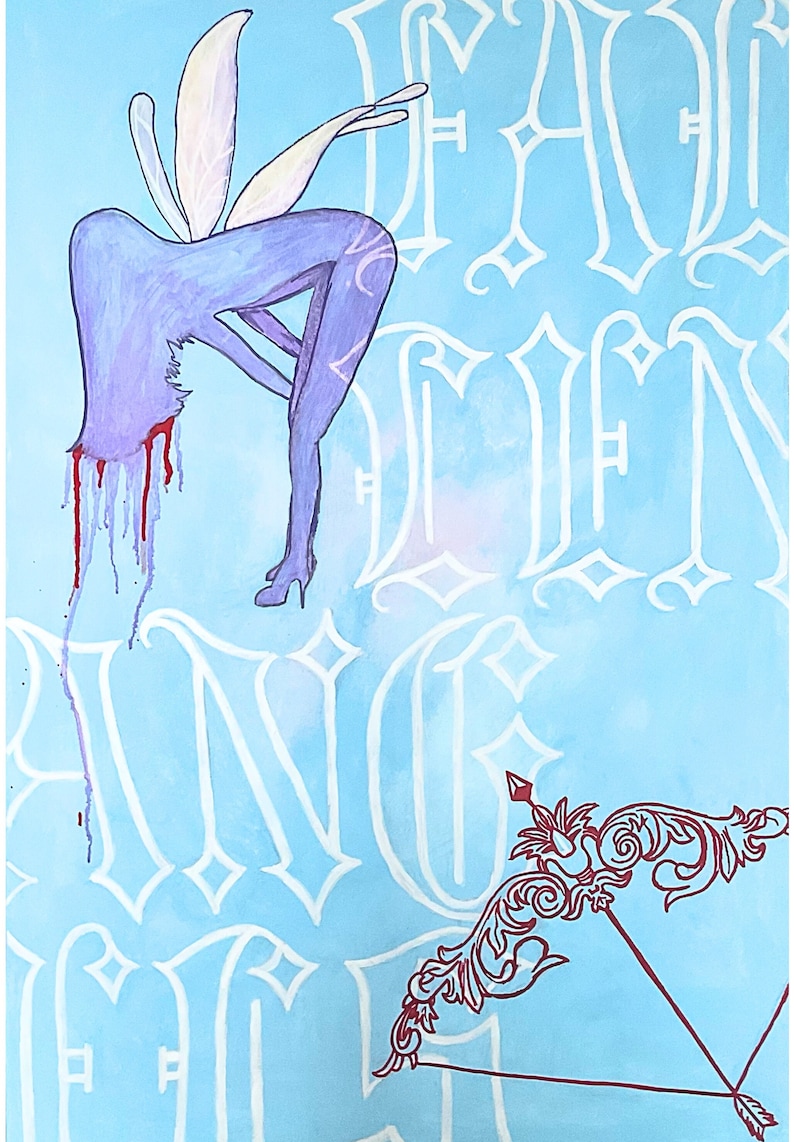 Fallen Angel Wall Print - Etsy