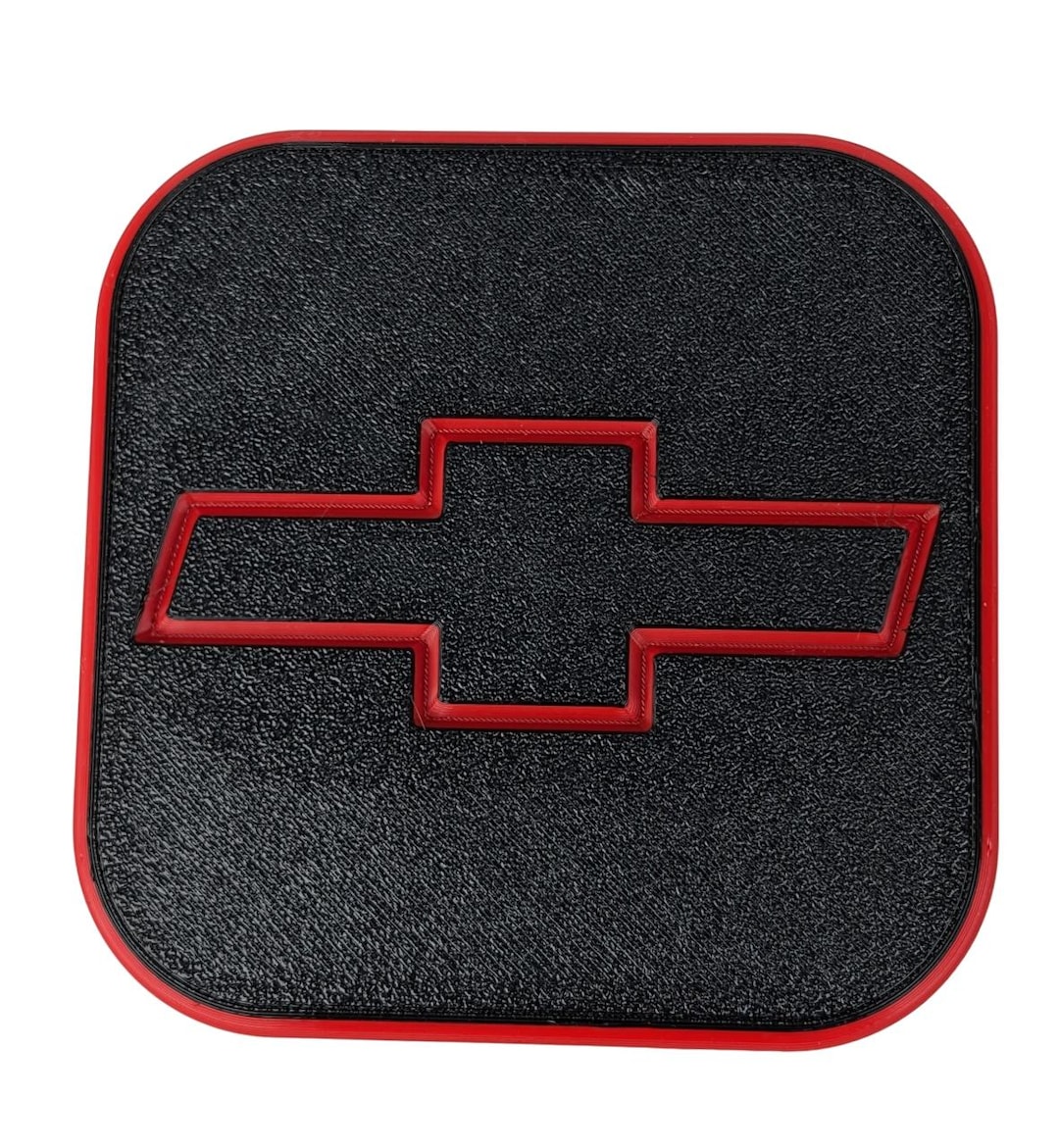 3D Printed Custom Chevy Bowtie Trailer Hitch Receiver Cover | Unique ...