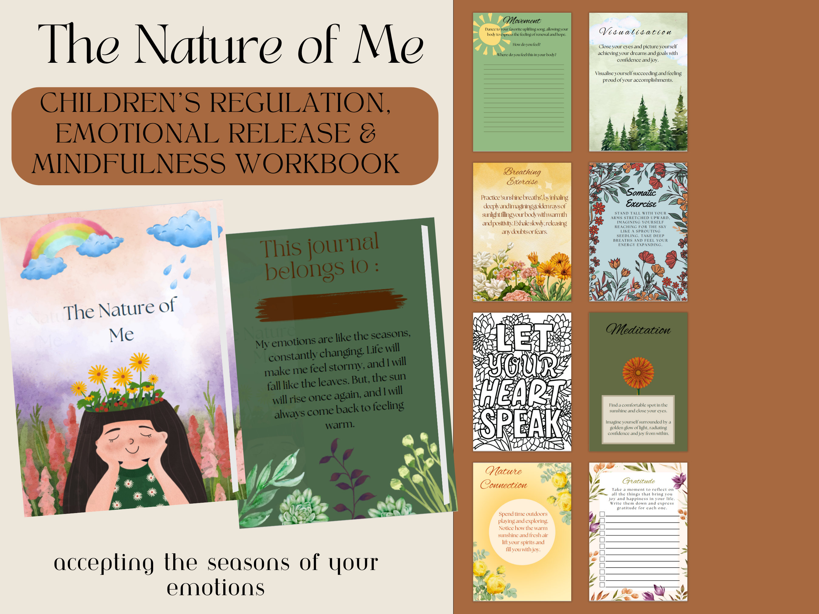 Childrens Mindfulness Journal, Regulation, Positive Affirmations, Mega ...