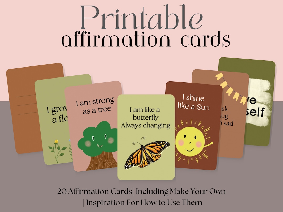 Childrens Affirmation Cards Digital Download Mindfulness for Kids ...