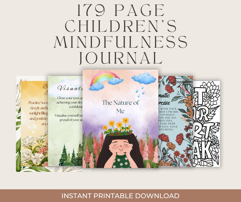 Childrens Mindfulness Journal, Regulation, Positive Affirmations, Mega ...