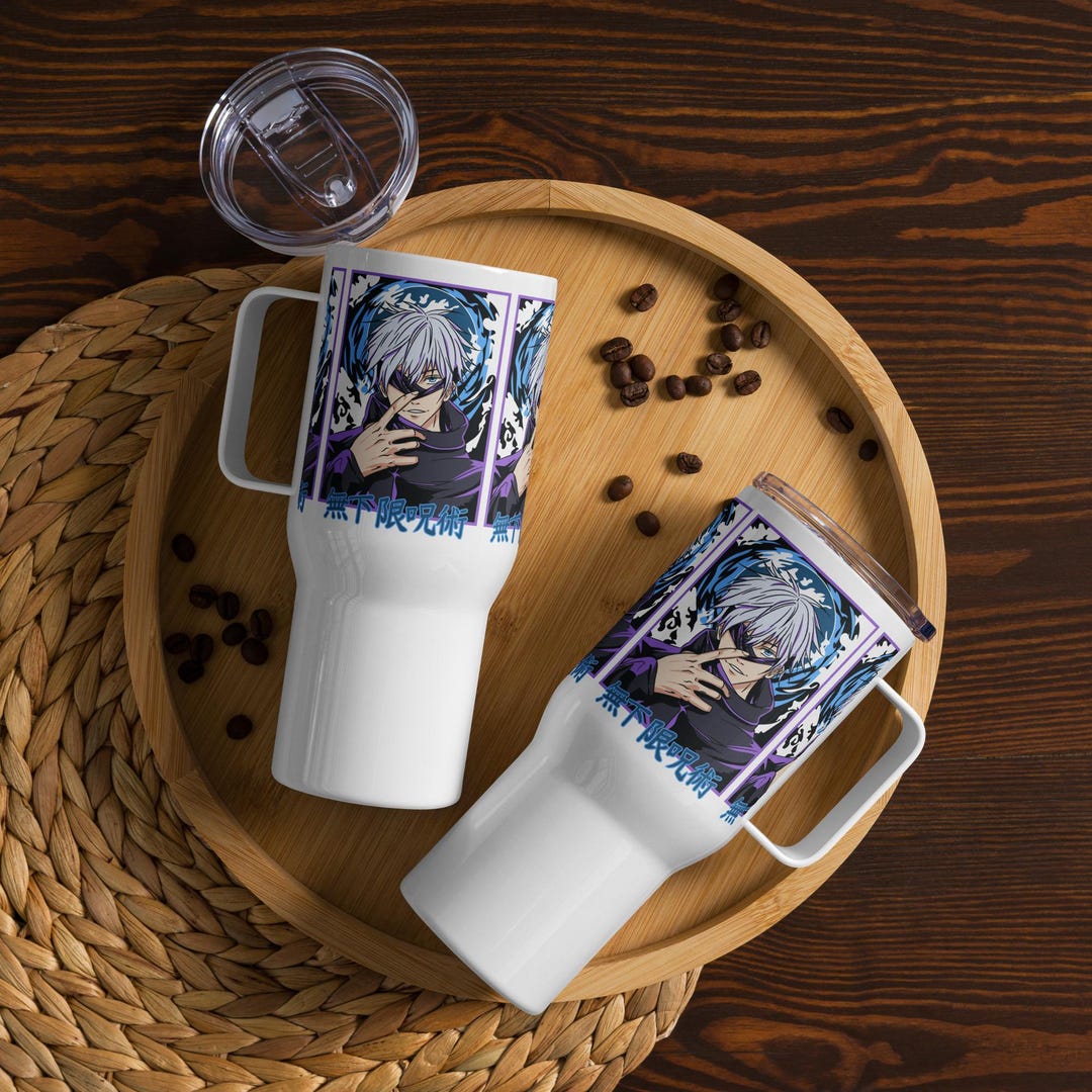 Gojo Satoru Travel Mug - Anime Insulated Coffee Cup | Unique Gift for ...