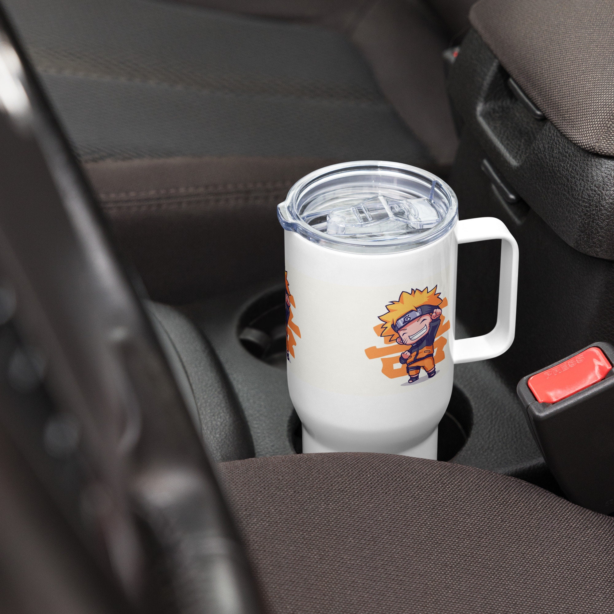 Naruto Design Travel Mug With Handle | Perfect for Anime Fans on the Go ...