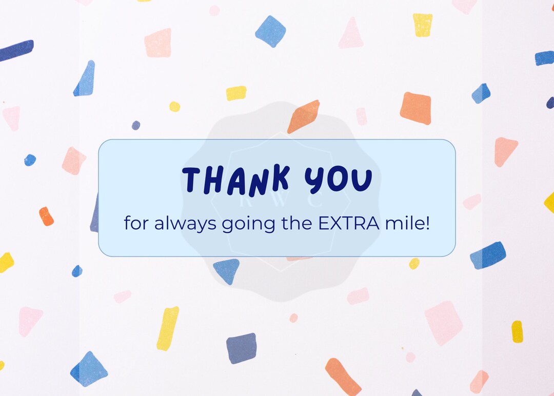 Teacher Appreciation Digital Download Card Thank You for Going the ...