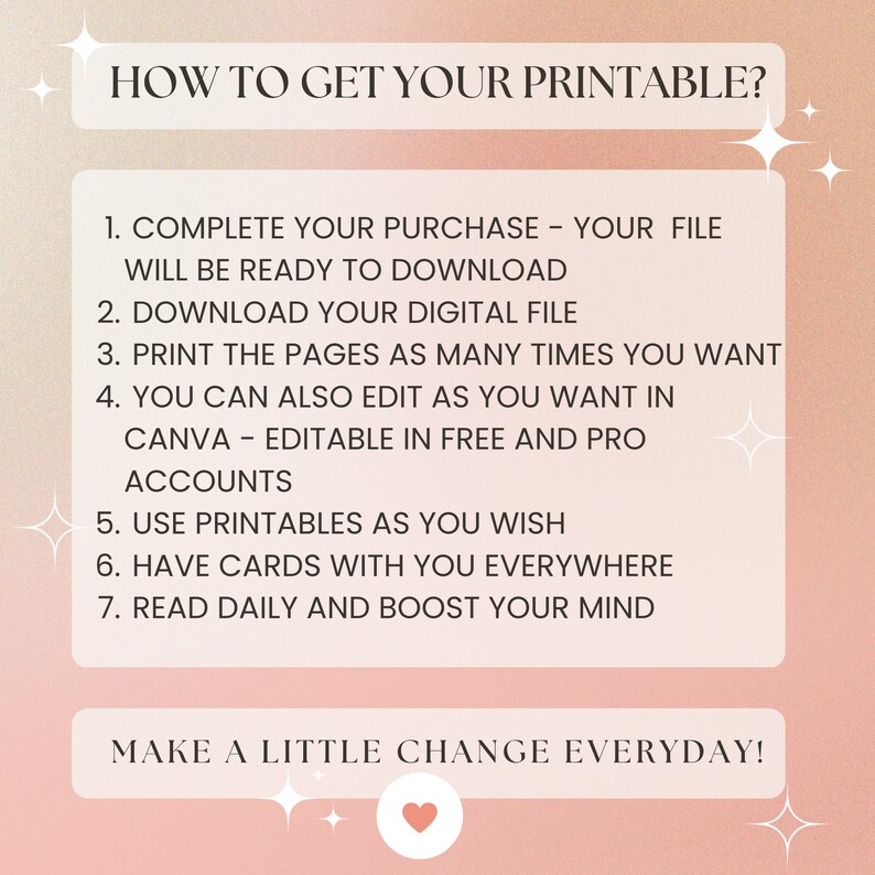 40 Affirmation Cards Digital, Read Daily and Boost Your Mind, Positive ...