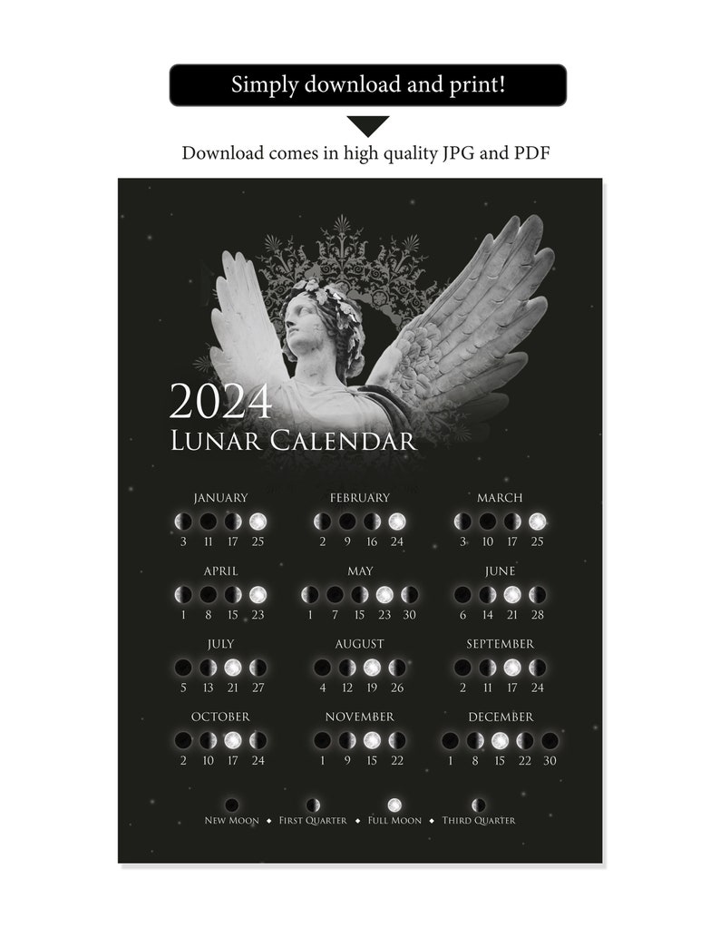 2024 Greek Themed Lunar Calendar Printable - Etsy