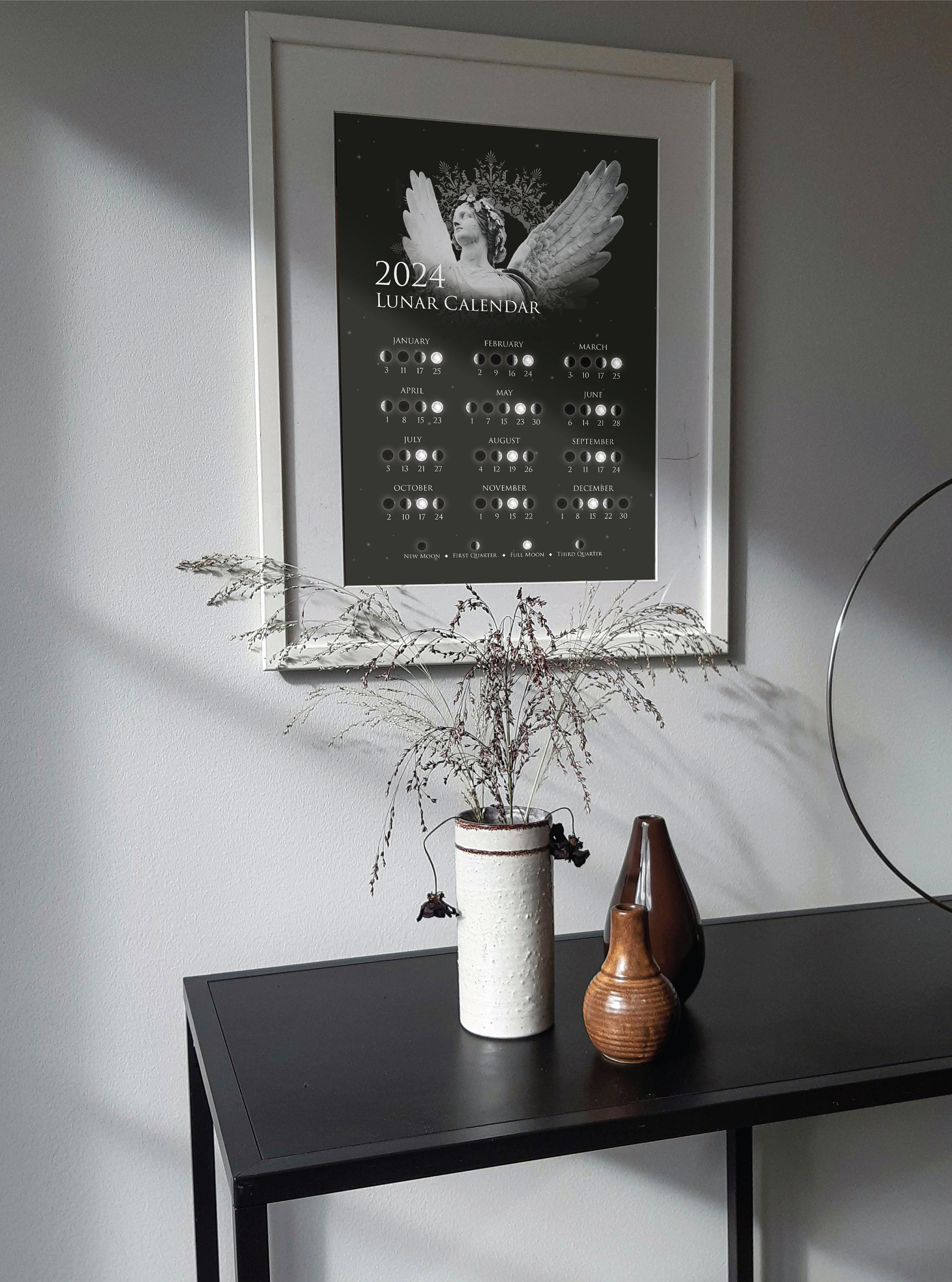 2024 Greek Themed Lunar Calendar | Printable - Etsy