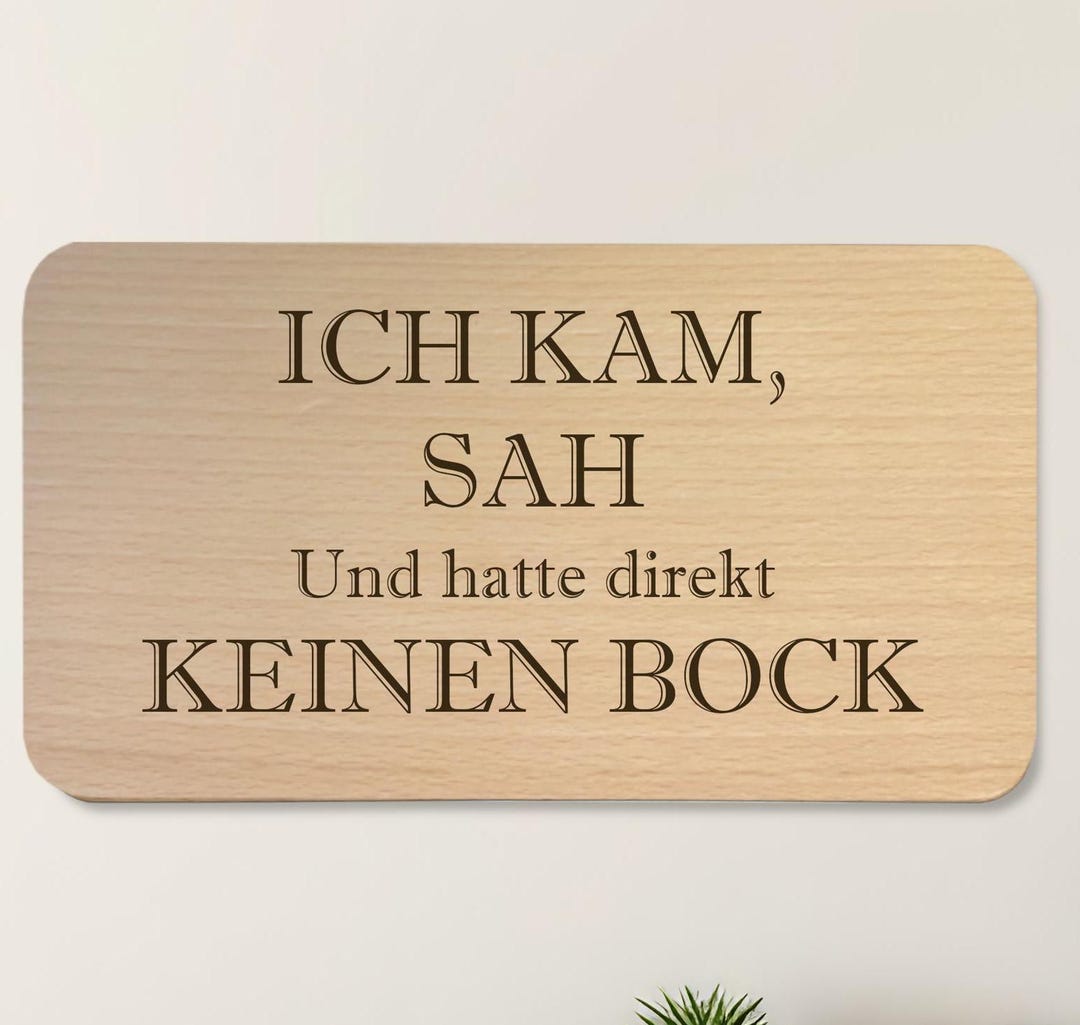 Wooden Sign With Funny Engraving Sign as Decoration / Wall Decoration ...