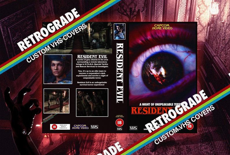 Resident Evil Custom VHS Sleeve DIGITAL DOWNLOAD - Etsy
