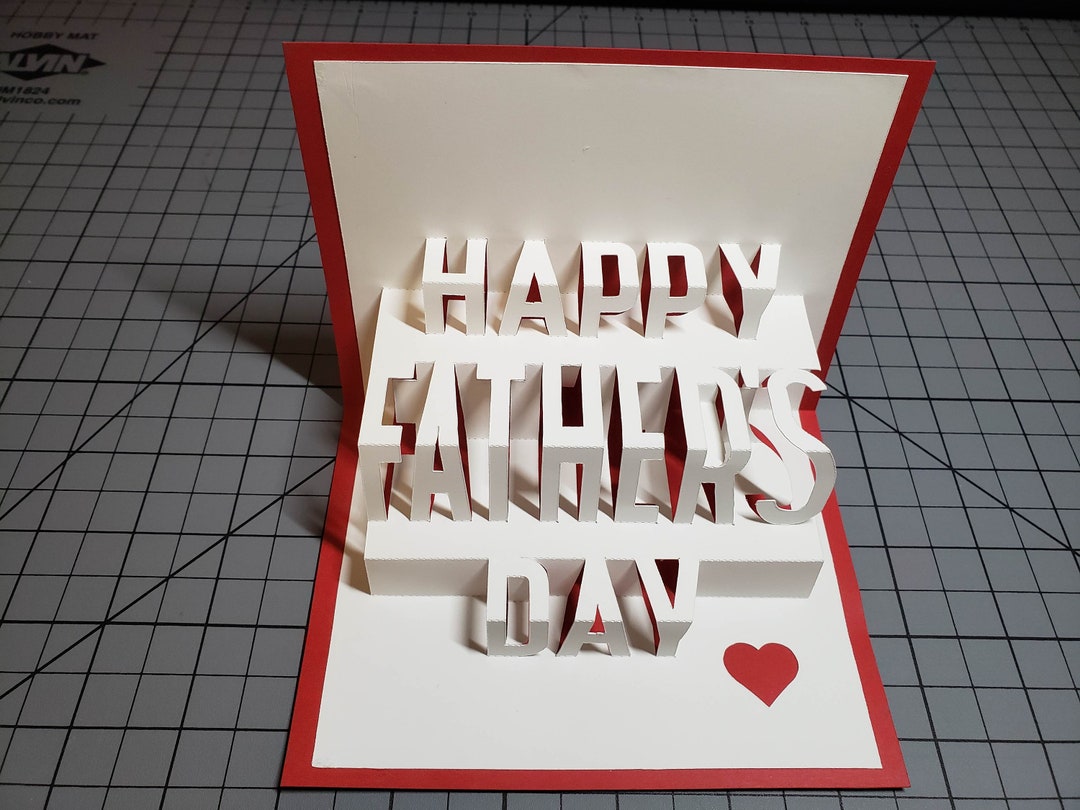 Pop-up Happy Father's Day Card, Hand-made, 3d, Special Message, Origami ...