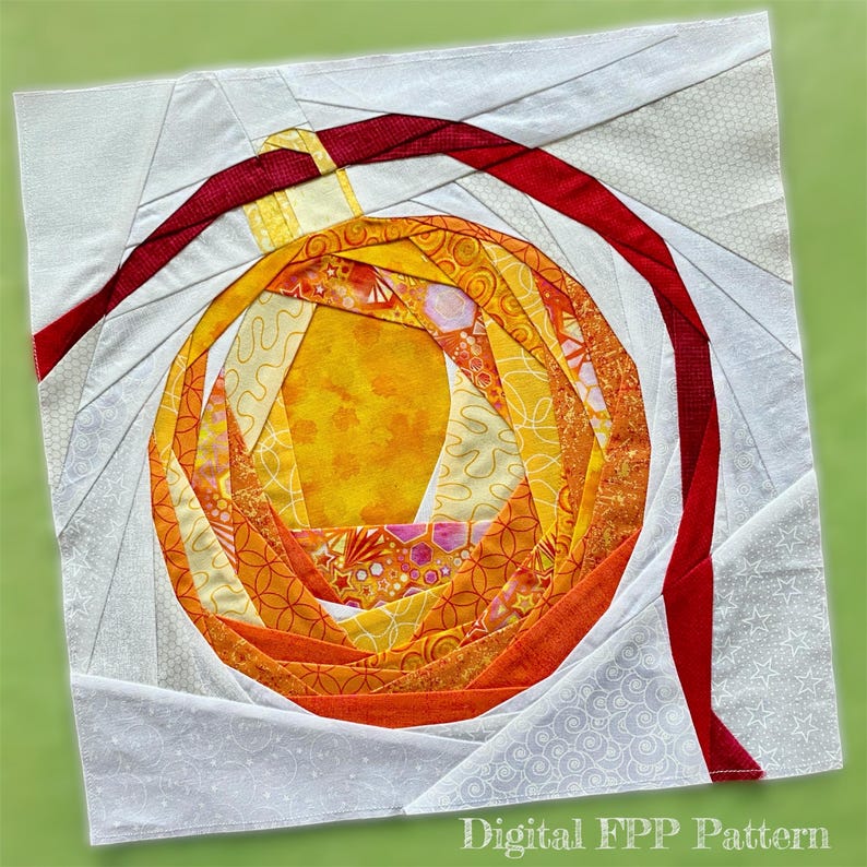 12" & 16" FPP Christmas Baubles Quilt Block Patterns Set of 4 ...