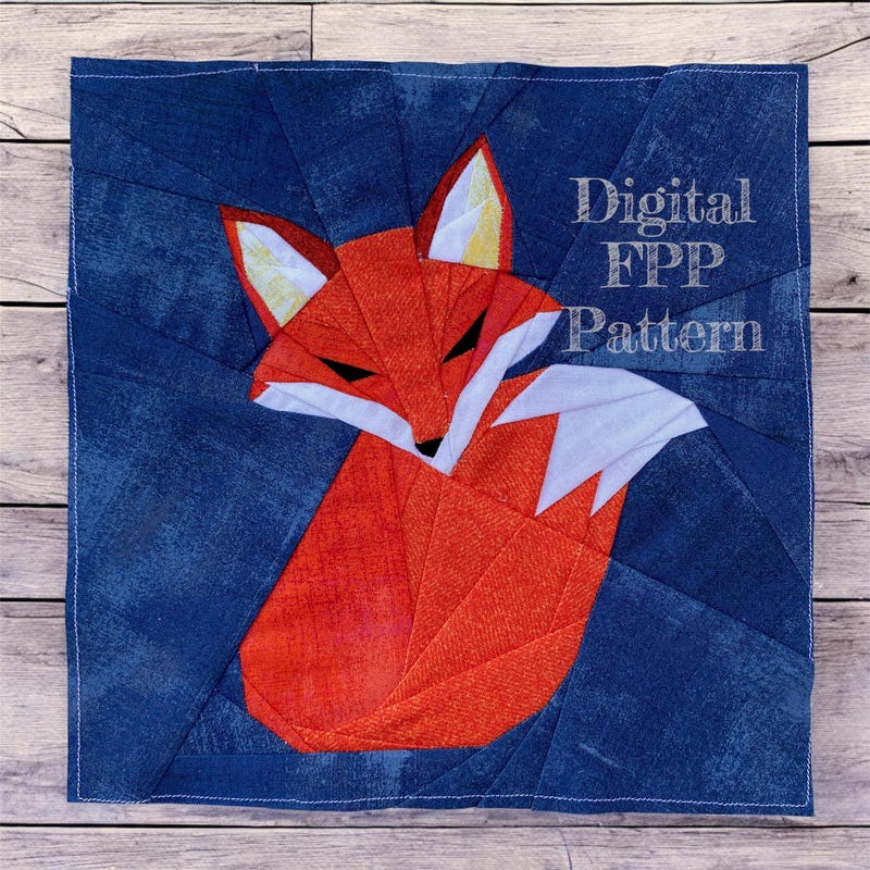 Fox Quilt Block - Etsy