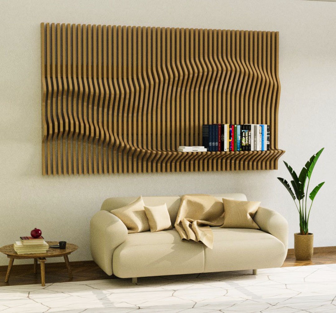 Parametric Wall Shelf, Modern Wooden Shelf, Wall Shelf Decor ...