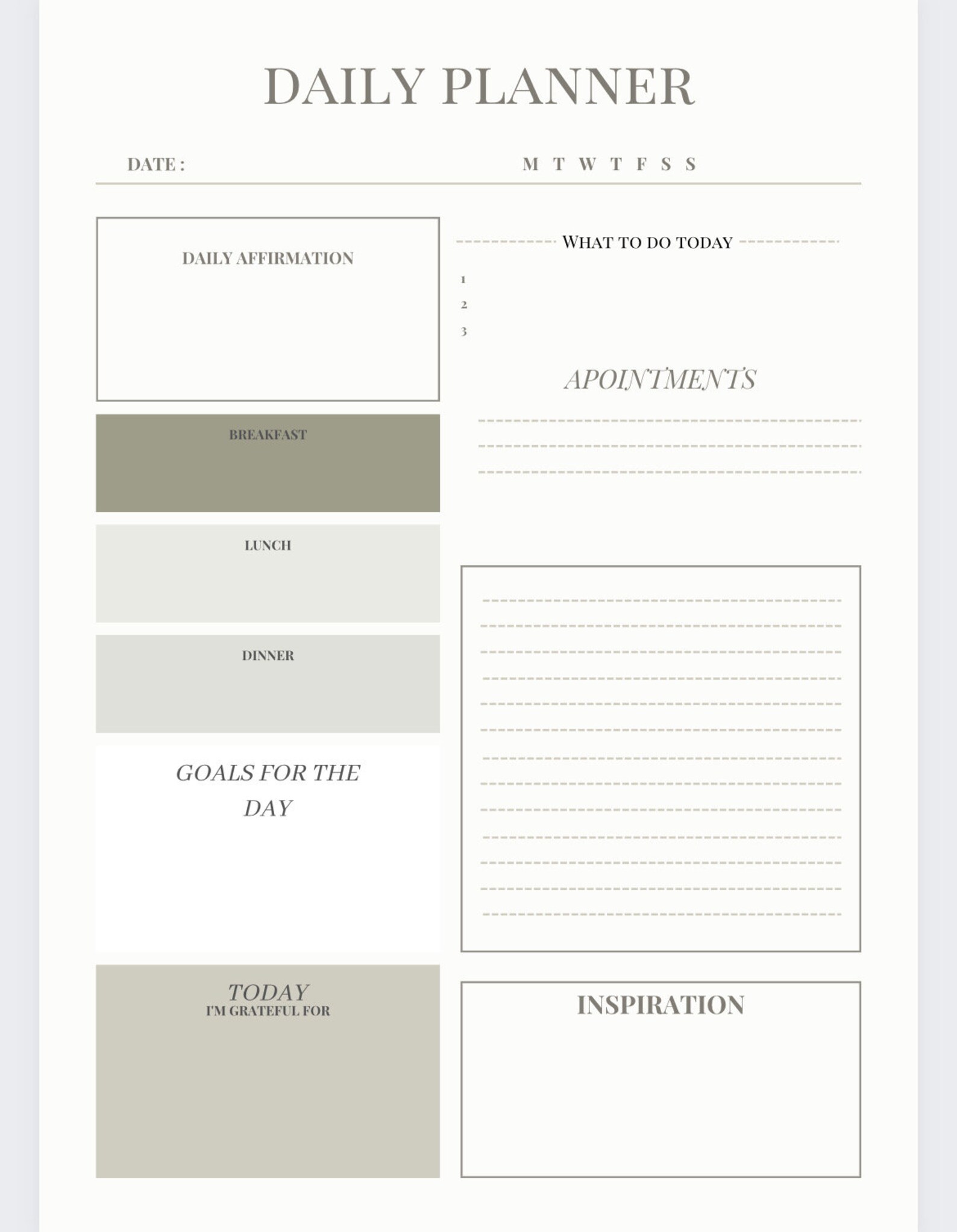 Daily Planner - Etsy