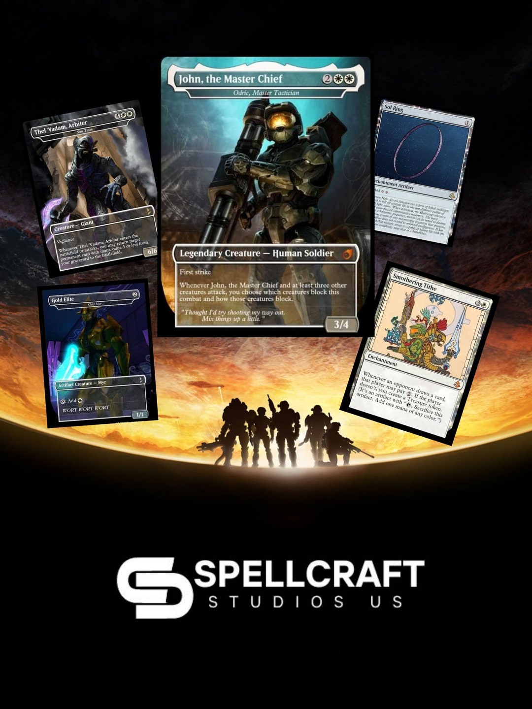 CUSTOM Halo-themed COMMANDER DECK - Etsy