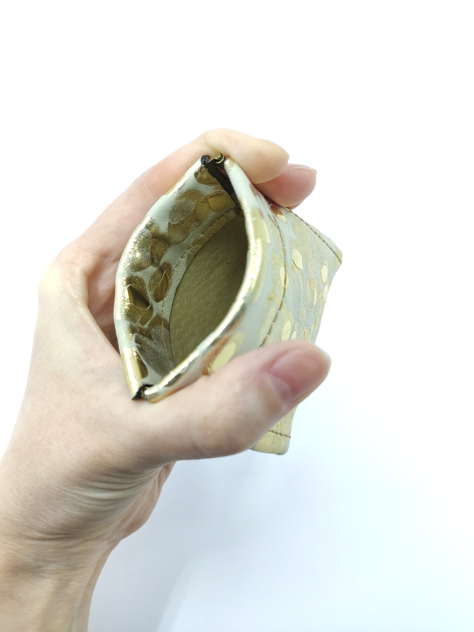 Real Leather Coin Purse, Coin Pouch, Squeeze Coin Wallet, Mini Travel ...