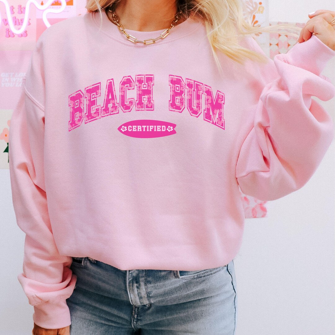 Beach Bum Certified Sweatshirt, VSCO Girl Hawaiian Crewneck, - Etsy