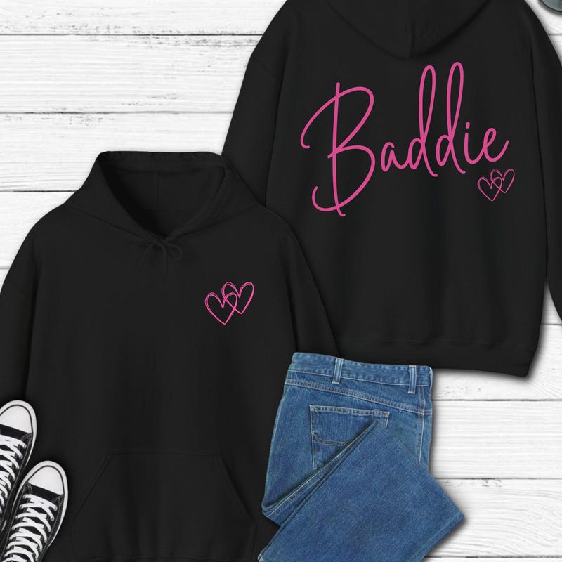 Embroidered Hoodie Baddie - Etsy
