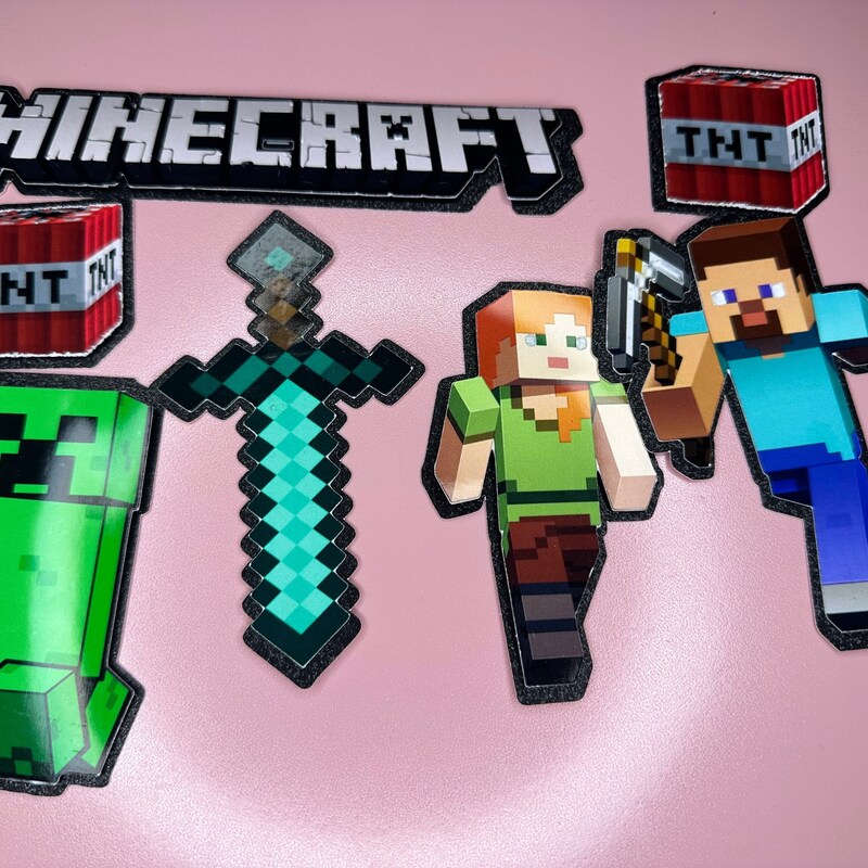 Mincraft Cake Toppers - Etsy