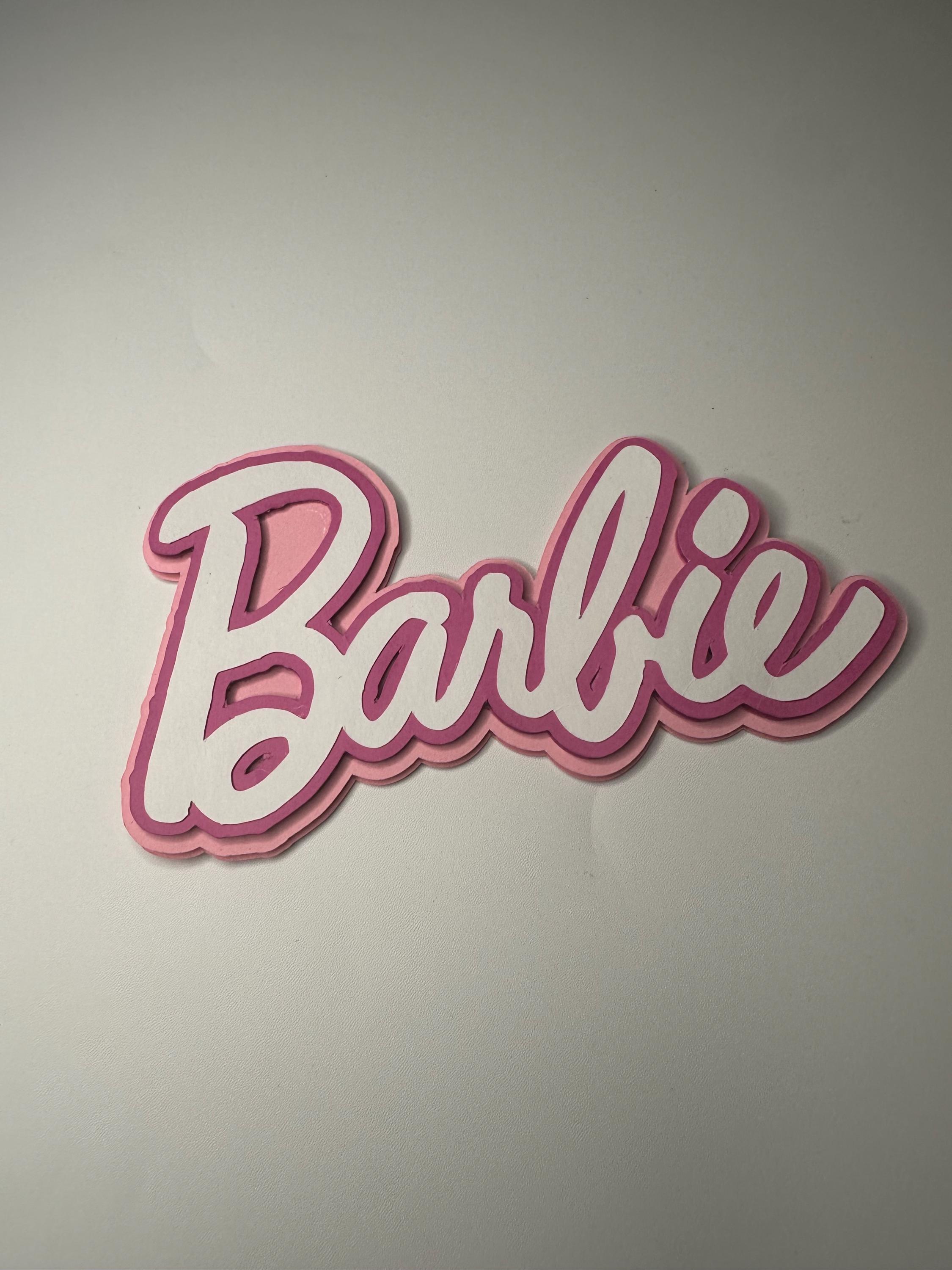 Barbie Cake Topper Set Barbie Head Barbie Logo 3d Topper Perfect for a ...