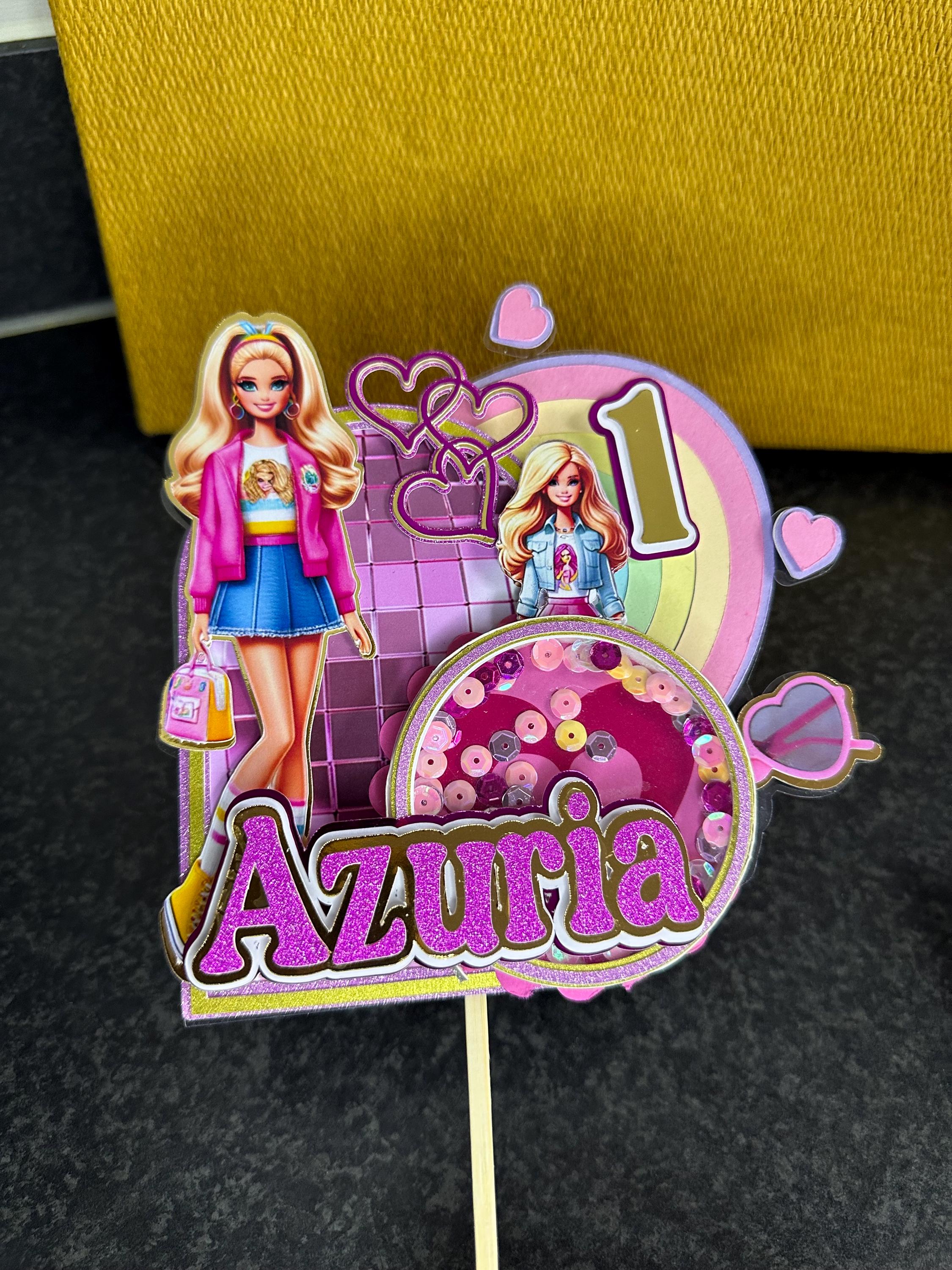 Barbie Cake Shaker Topper Set Barbie 3d Shaker Topper Cake Charms ...