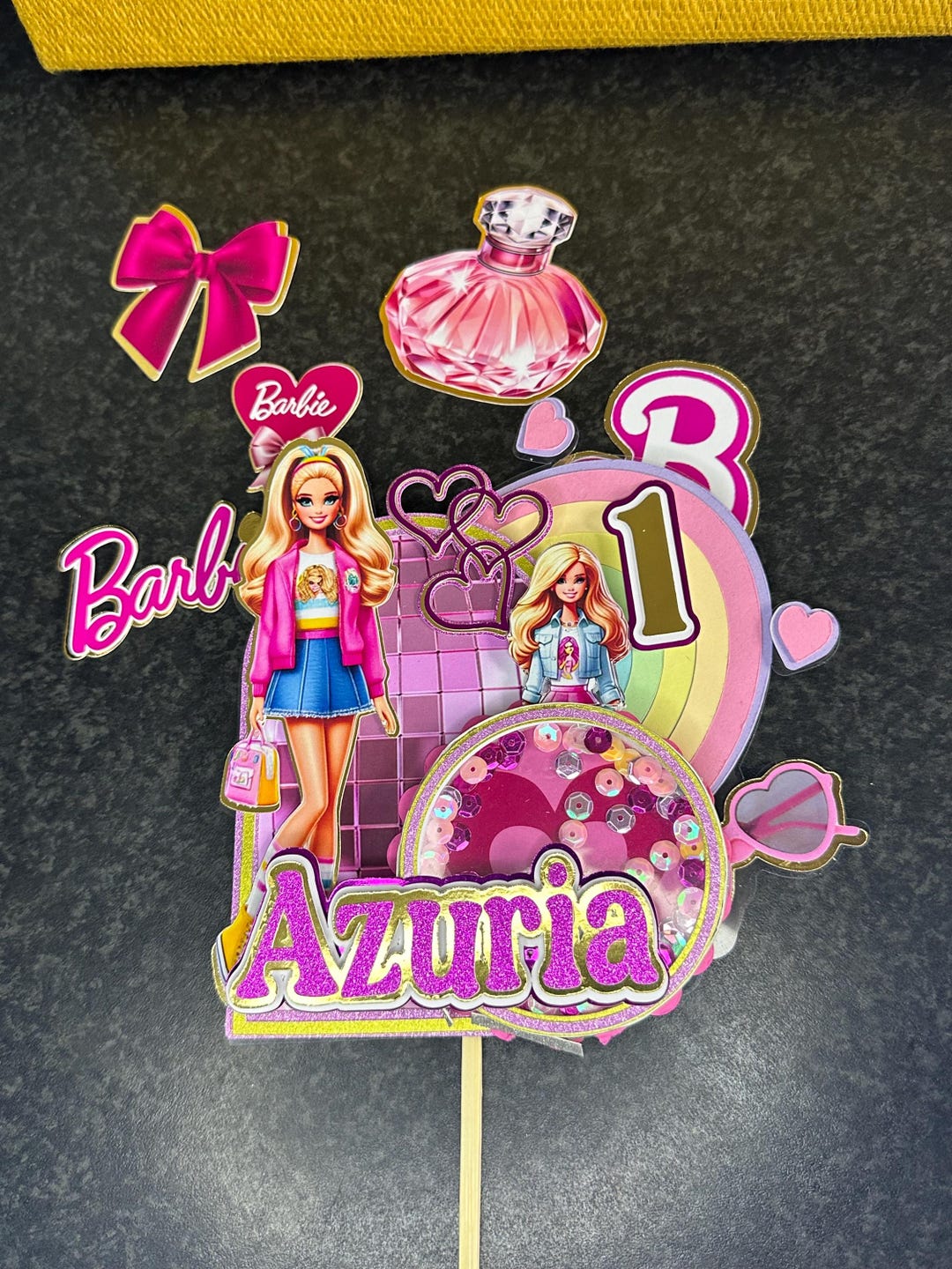 Barbie Cake Shaker Topper Set Barbie 3d Shaker Topper Cake Charms ...