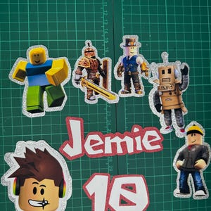 Custom Roblox Cake Topper Set | Double Layered Topper | Roblox ...