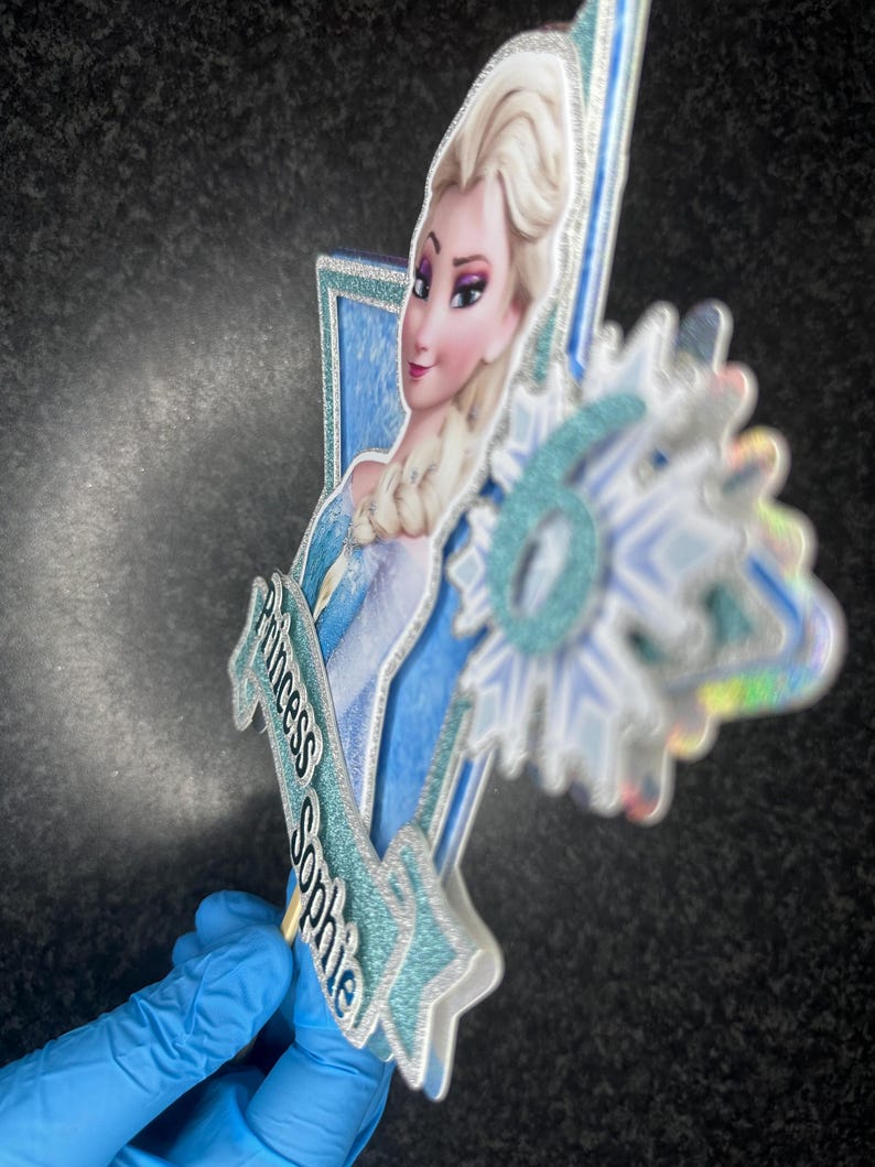 Custom Frozen Themed Cake Topper Set Elsa Themed Perfect for Frozen ...