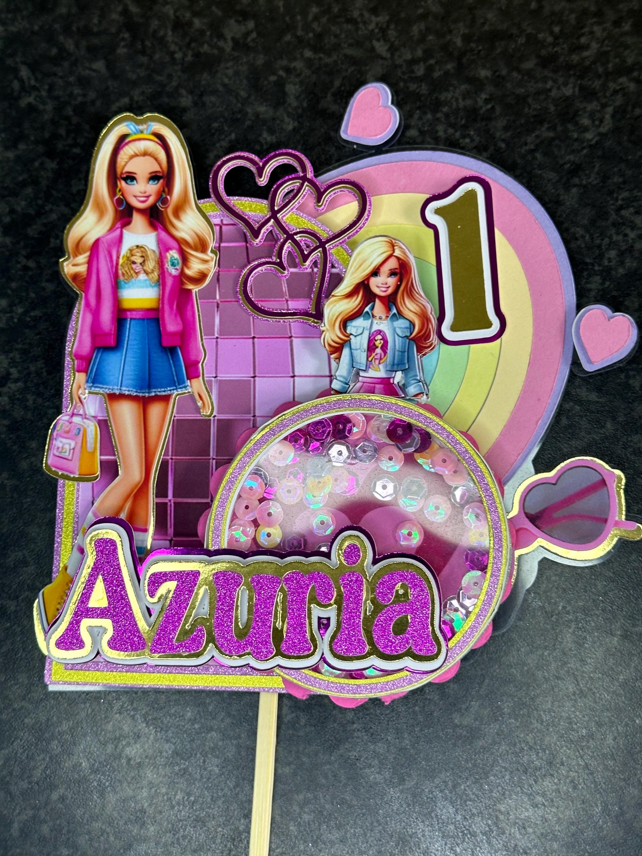 Barbie Cake Shaker Topper Set Barbie 3d Shaker Topper Cake Charms ...