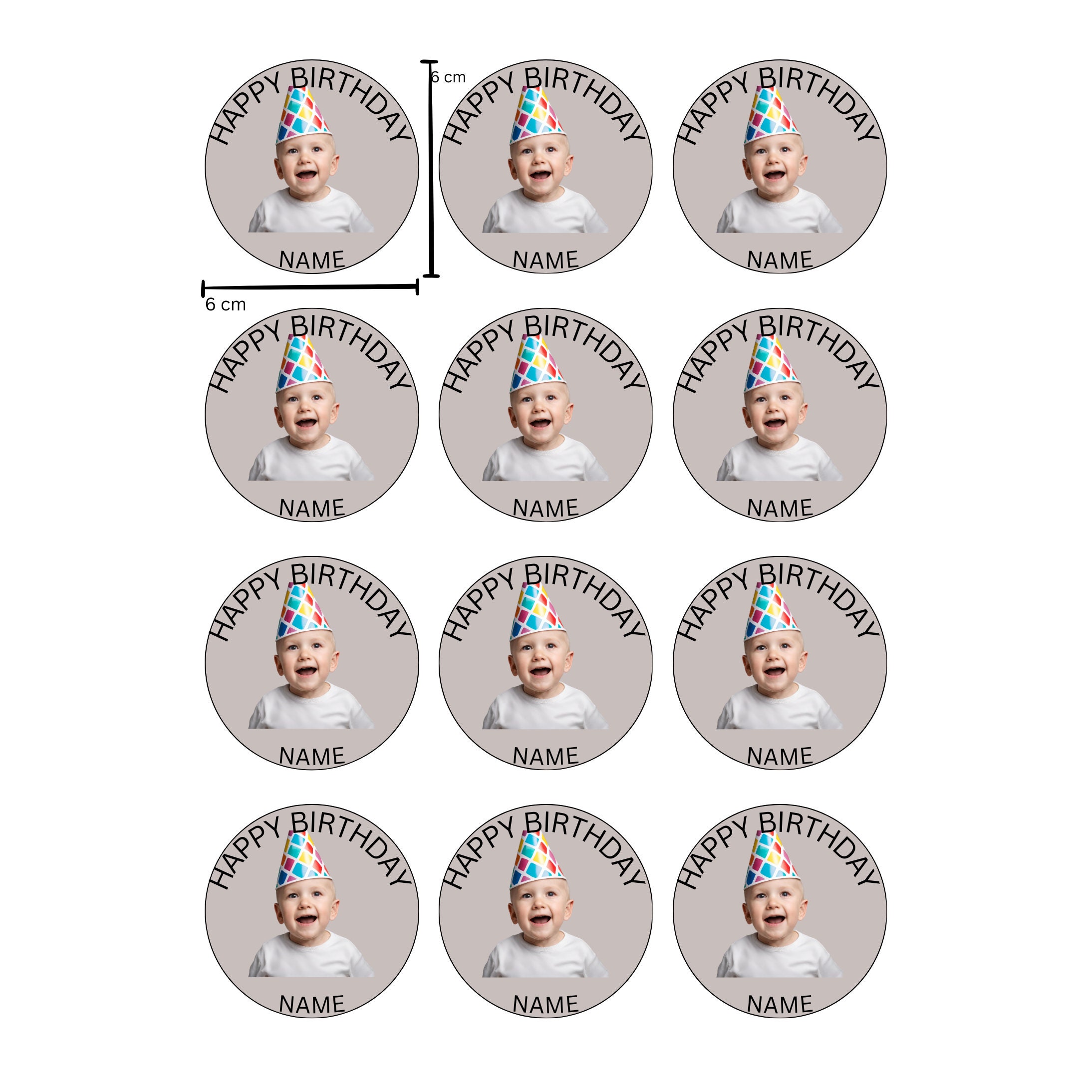 Personalised Edible Cake Topper Premium Icing Sheet Print Wafer Paper ...