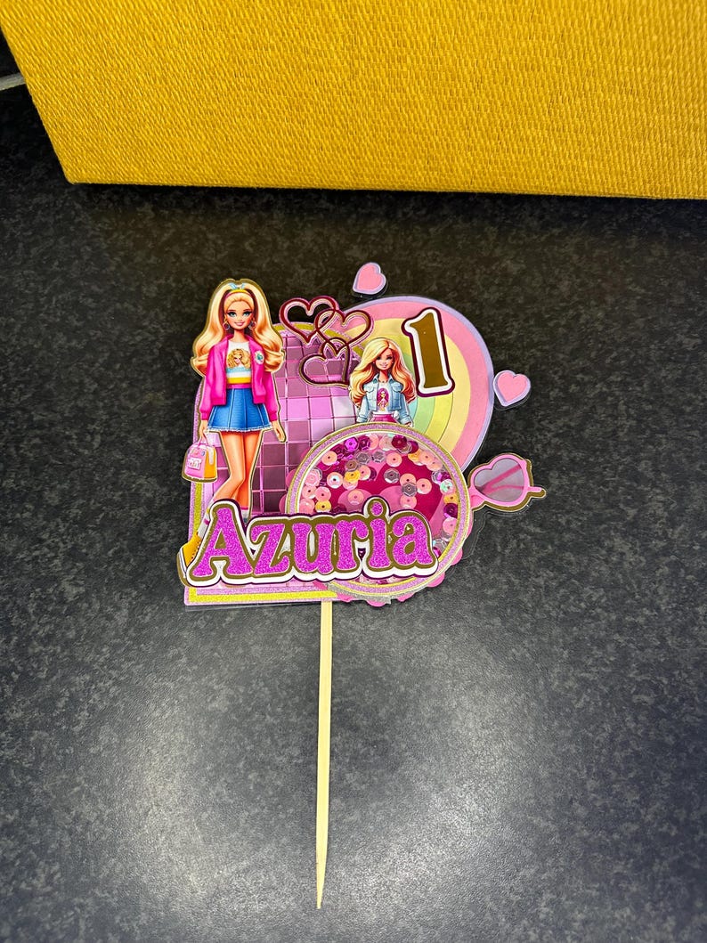 Barbie Cake Shaker Topper Set Barbie 3d Shaker Topper Cake Charms ...