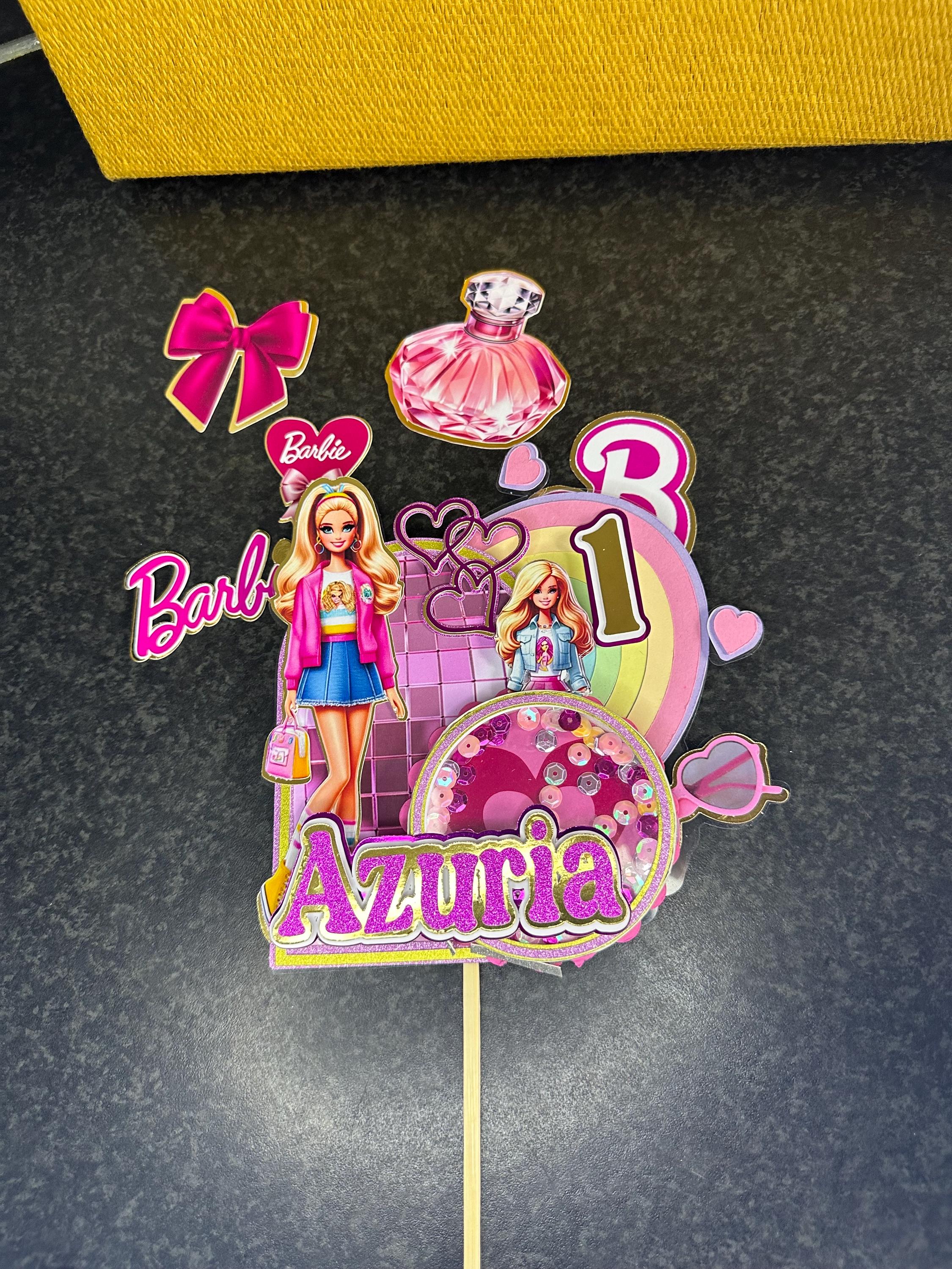 Barbie Cake Shaker Topper Set Barbie 3d Shaker Topper Cake Charms ...