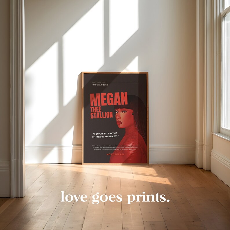 MEGAN THEE STALLION Printable Poster Vintage Movie Poster Wall Art ...