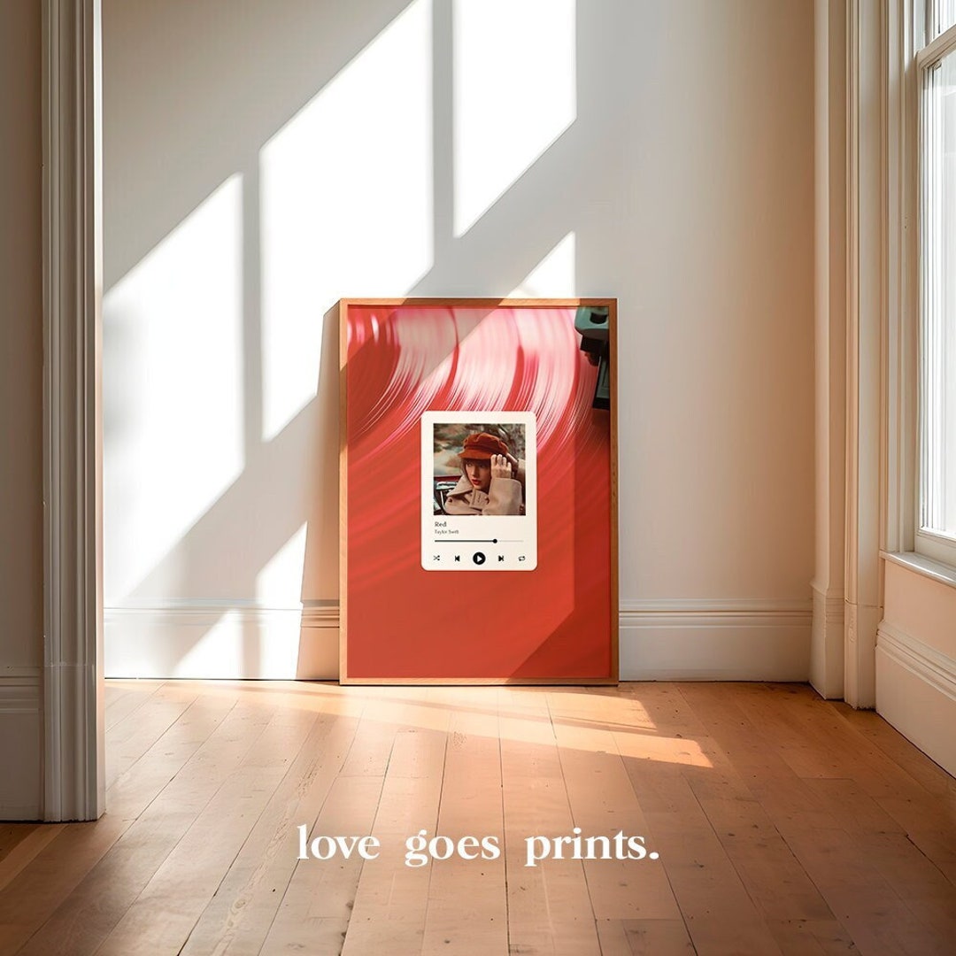 TAYLOR SWIFT Red Album Art Digital Poster Wall Art Pop Music Poster ...