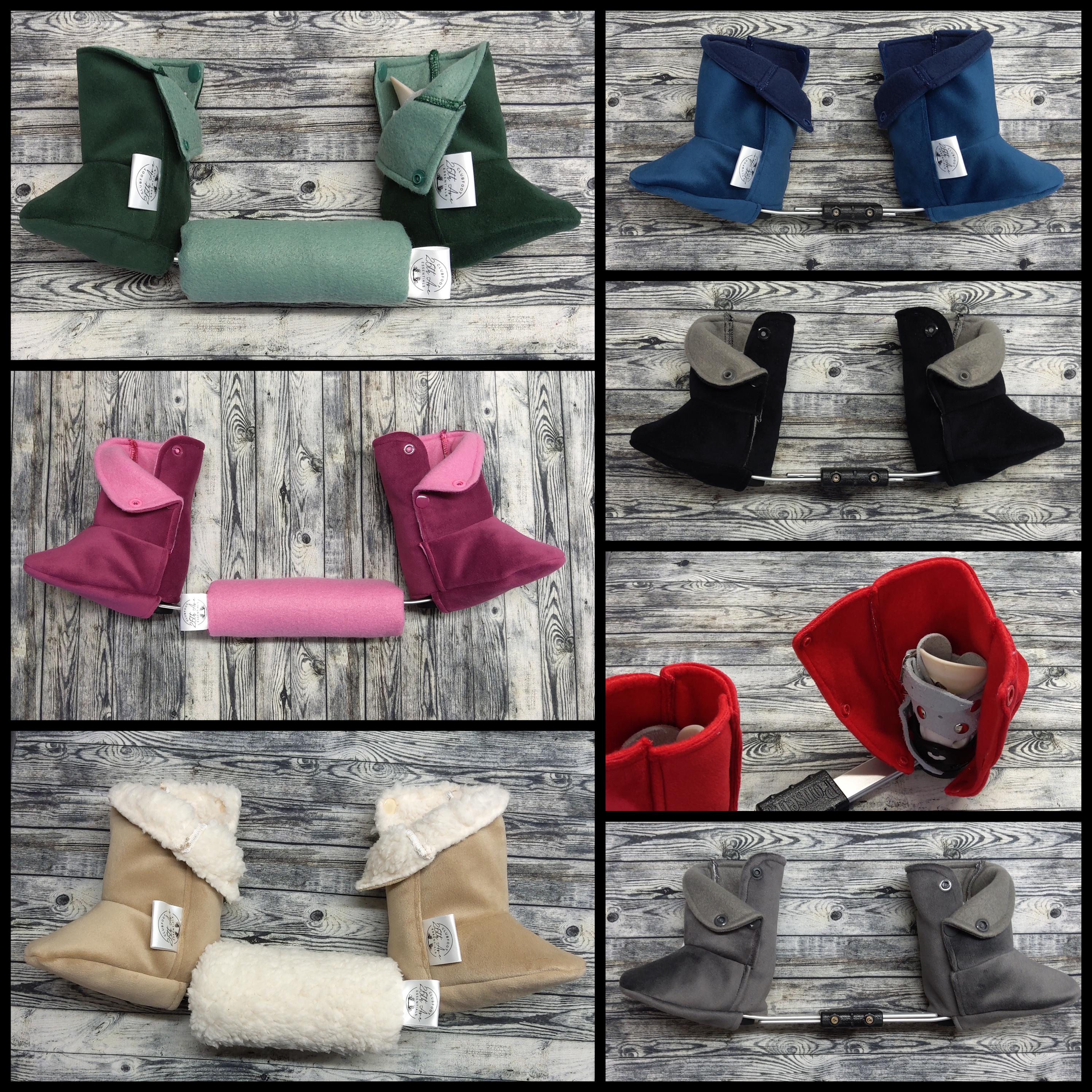 Clubfoot Boot Covers, SUEDE + FLEECE, Warm, Durable, Washable, Fits All ...