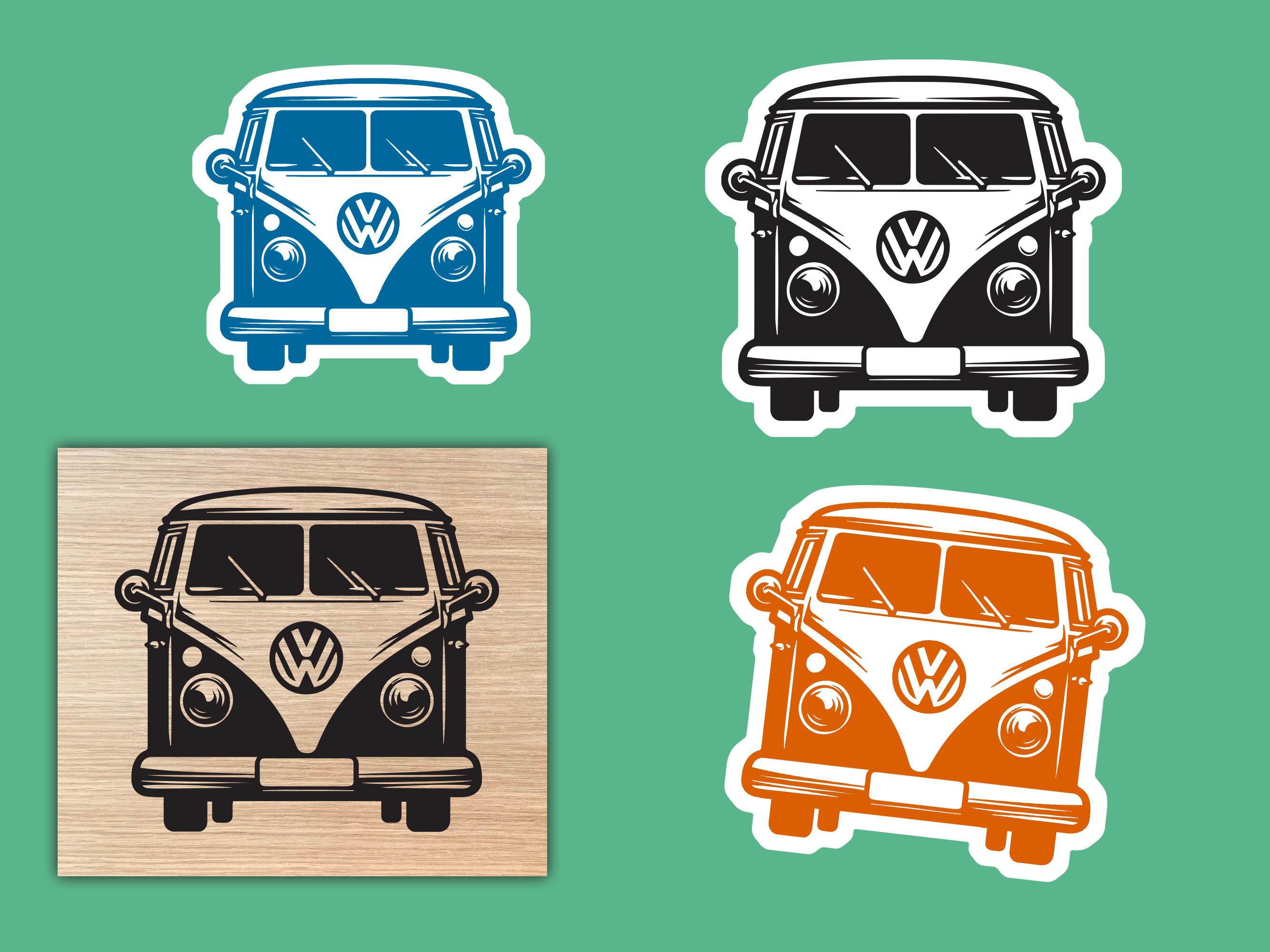 VW Bus Vector .svg Cutfile - Etsy