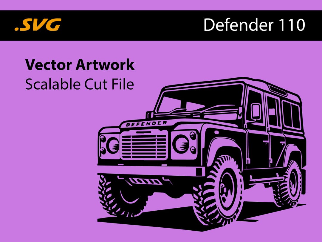Defender 110 Illustration Vector Svg Cut File - Etsy
