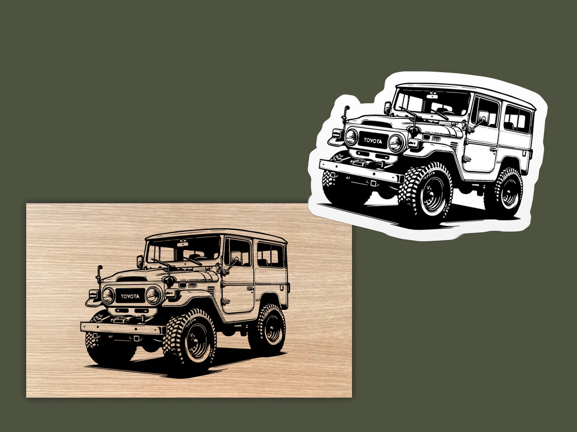 Toyota FJ40 Landcruiser SVG Vector Cut File - Etsy