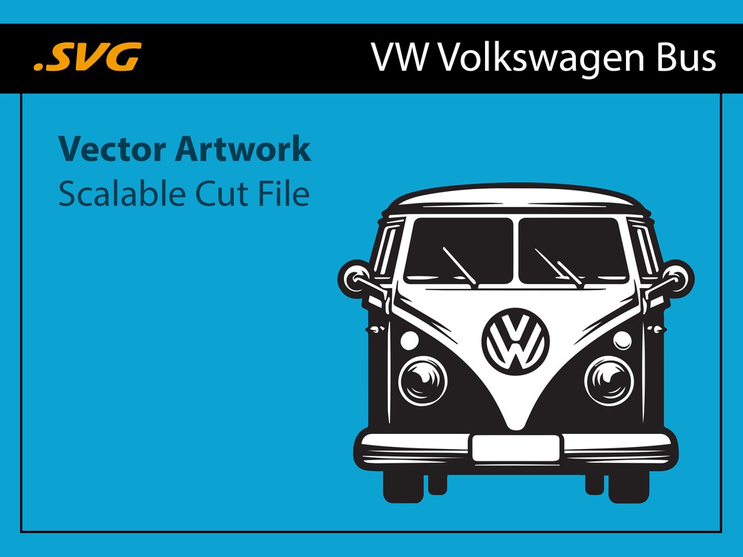 VW Bus Vector .svg Cutfile - Etsy