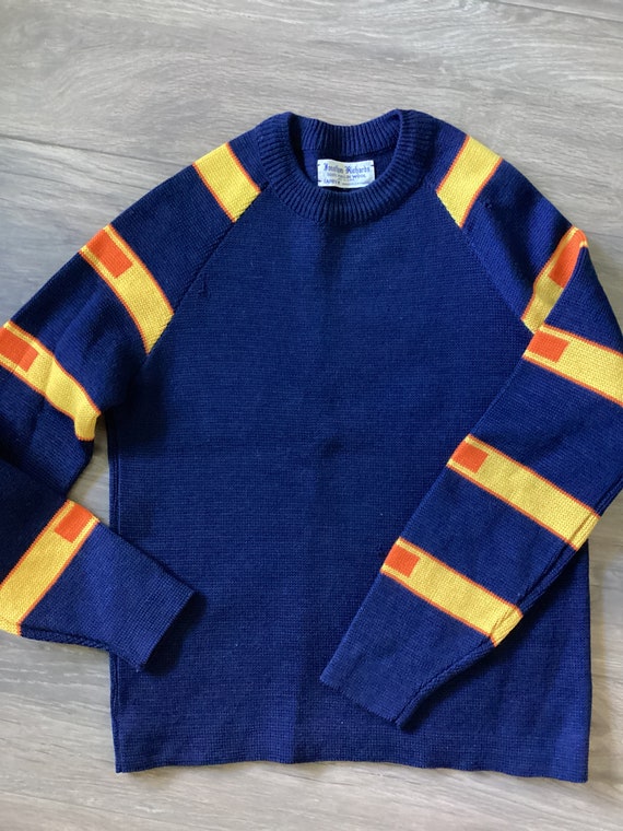 Vintage Jonathan Richards 100% virgin wool navy blue … - Gem