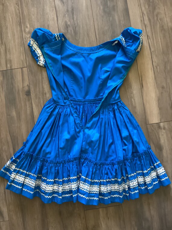 Vintage western ric rac puff sleeve patio dress - Gem