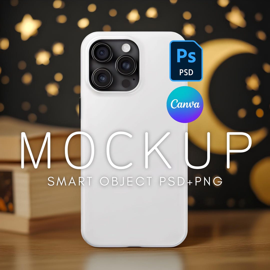 IPhone 15 Pro Max Mockup Printify Tough Case, PSD Smart Object Layer ...