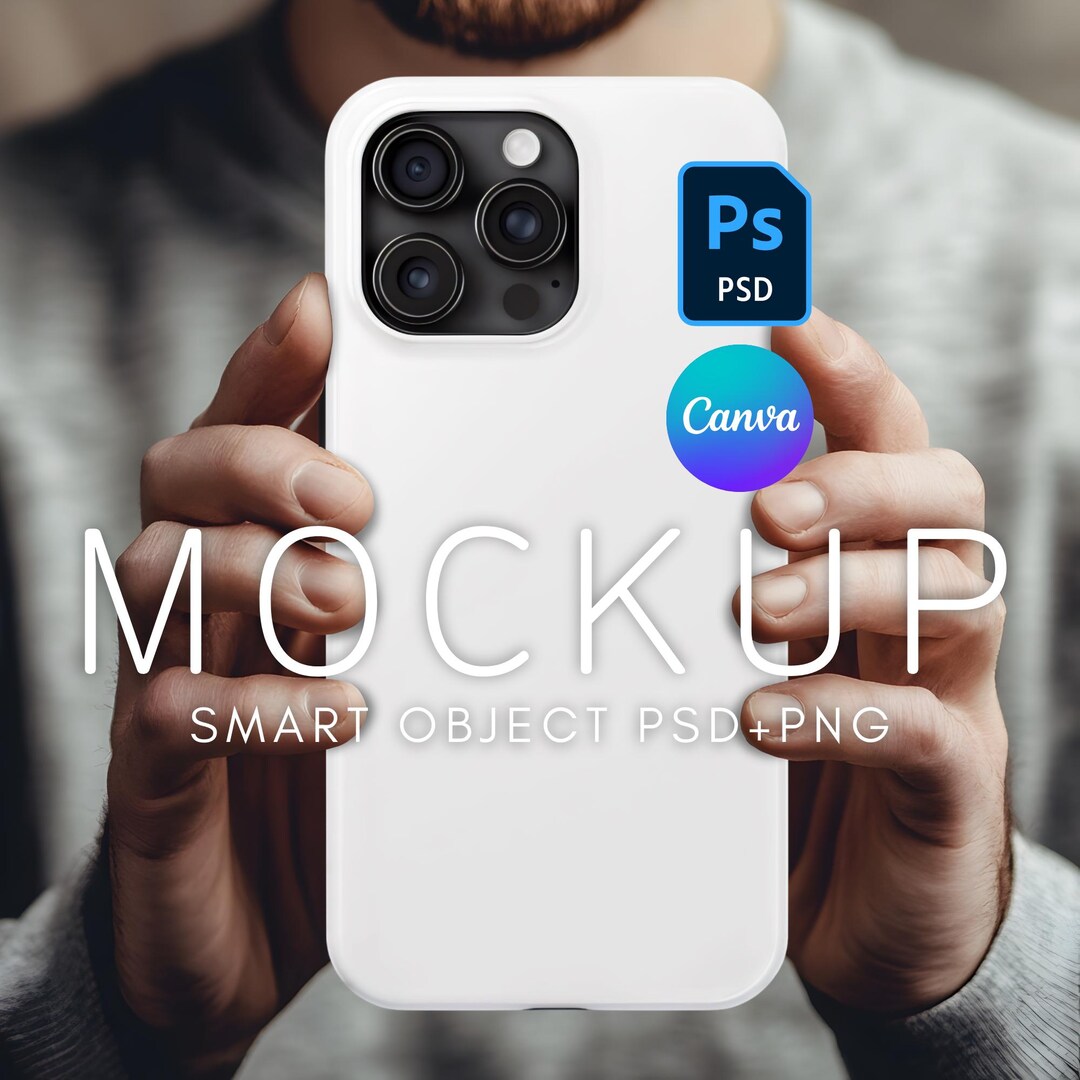 IPhone 15 Pro Max Mockup Printify Tough Case, PSD Smart Object Layer ...