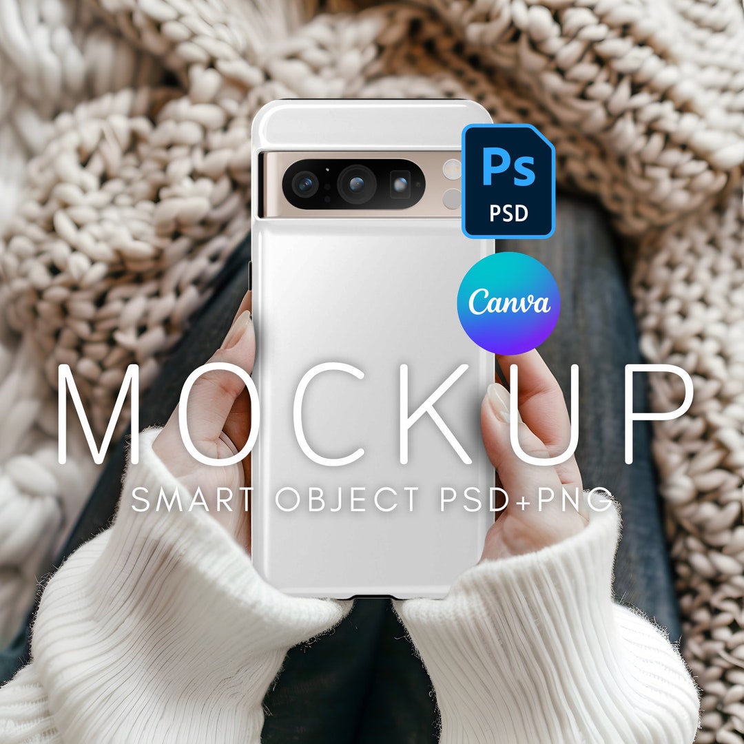 Google Pixel 8 Case Mockup, Tough Case Template, PSD Mockup, Google ...